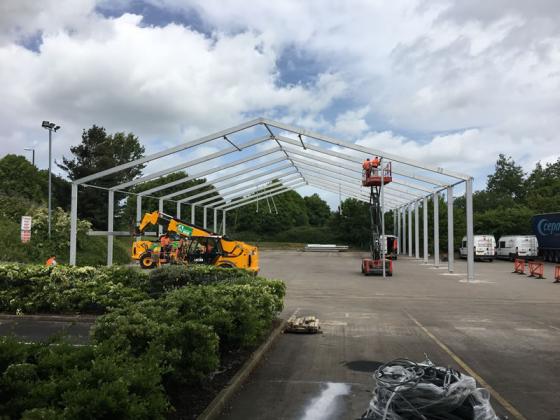 Industrial tents - temporary relocatable buildings | rent - buy